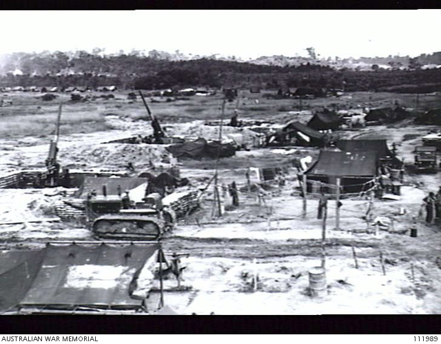 TARAKAN ISLAND. 1945-07-19. THE AREA OCCUPIED BY 132 BATTERY, 53 ANTI ...