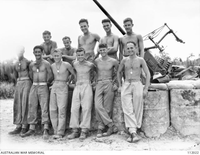 Members of the crew of L3 Gun, A Troop, 158 Light Anti Aircraft Battery ...