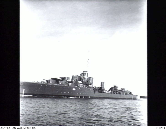 AT SEA. 17 JULY 1945. THE RAN DESTROYER, HMAS ARUNTA. | Australian War ...