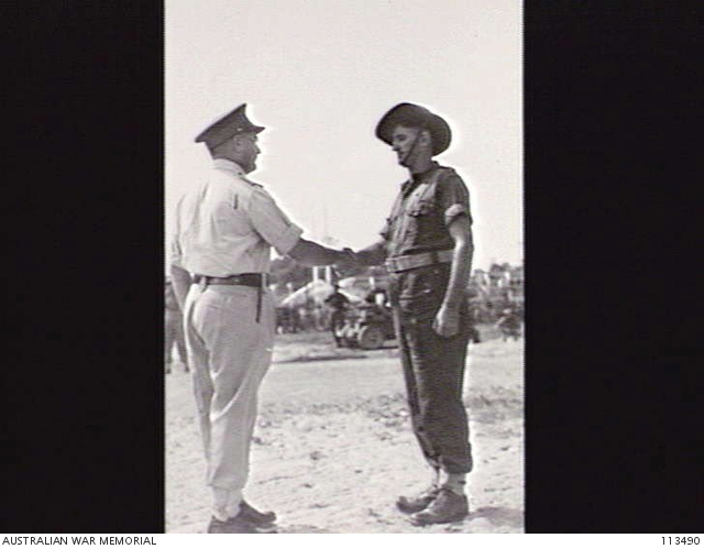 TARAKAN ISLAND. 1945-08-12. LIEUTENANT GENERAL SIR LESLIE J. MORSHEAD ...
