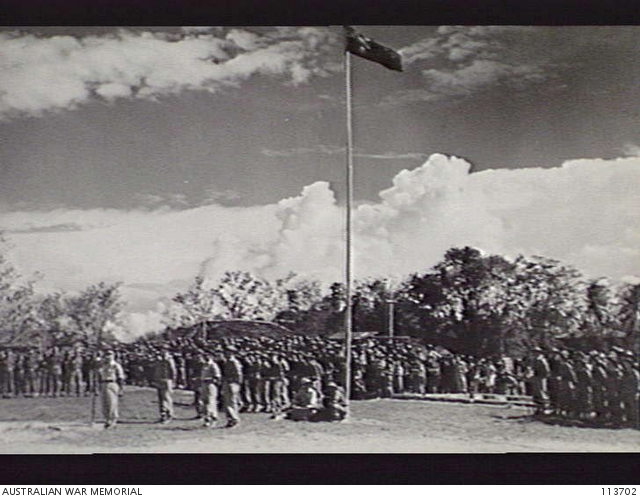 TARAKAN ISLAND. 1945-08-12. A PARADE WAS HELD FOR THE PRESENTATION BY ...