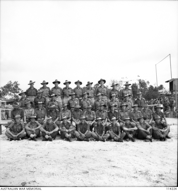 Group portrait of the Officers of 2/12th Infantry Battalion. Left to ...