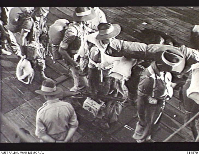 DARWIN, NT. 1945-09-07. MEMBERS OF TIMFORCE, THE UNIT PREPARED FOR THE ...