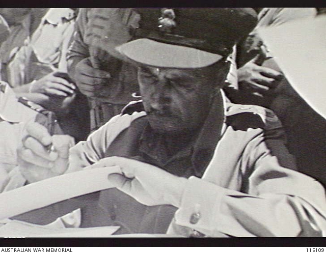 AT SEA, OFF TIMOR. 1945-09-11. THE SURRENDER OF ALL JAPANESE FORCES IN ...