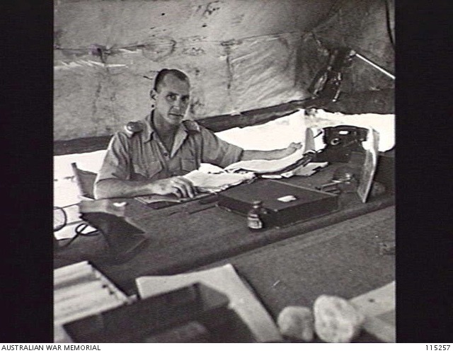 MOROTAI. 1945-08-30. MAJOR C. R. BIRD, DEPUTY ADJUTANT AND ...