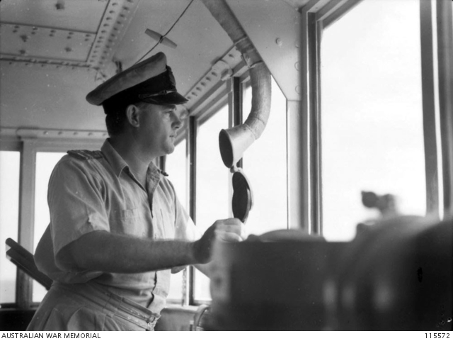 AT SEA, EN ROUTE TO TIMOR. 1945-09-10. LIEUTENANT COMMANDER N. O ...