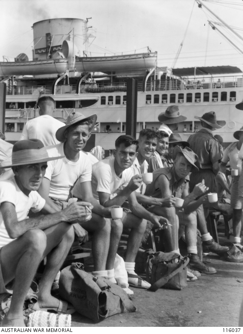 SINGAPORE. 1945-09-13. POWS RELEASED FROM CHANGI PRISON CAMP WERE ...