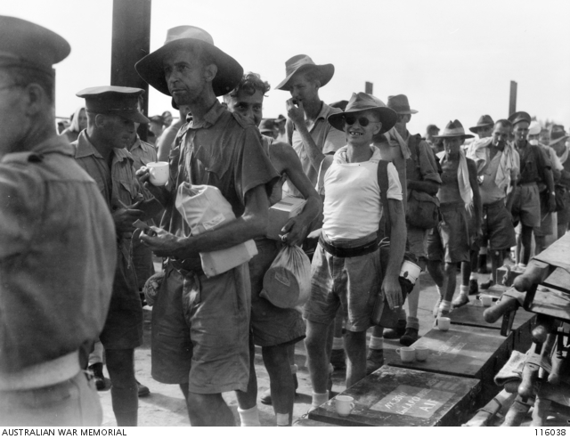SINGAPORE. 1945-09-13. POWS RELEASED FROM CHANGI PRISON CAMP WERE ...