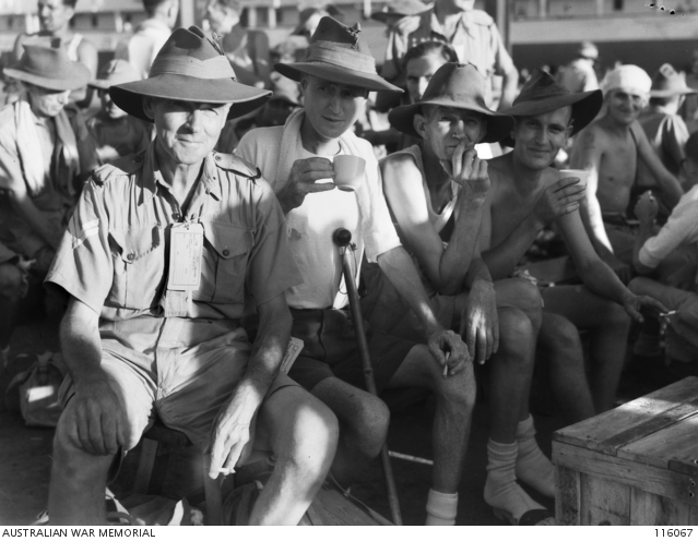 Prisoners of war released from Changi prison camp were evacuated from ...