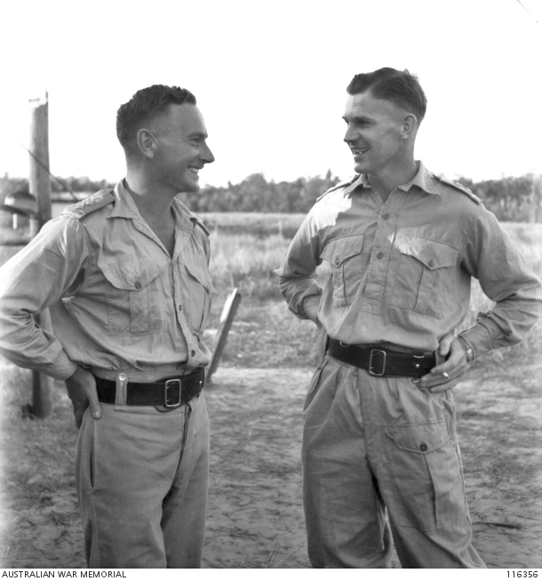 BALIKPAPAN, BORNEO. 1945-09-07. LIEUTENANT (LT) A. R. AVERY AND LT A. W. THOMSON, MEMBERS OF ...