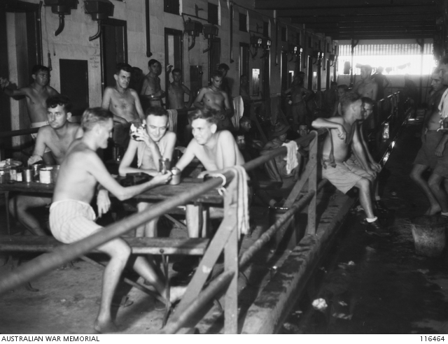 CHANGI JAIL, SINGAPORE, 1945-09-19. A VIEW OF CHANGI JAIL LOOKING ALONG ...
