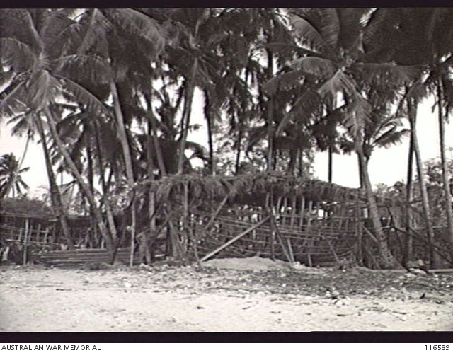 KOEPANG, TIMOR. 1945-09-19. SMALL WOODEN VESSELS UNDER CONSTRUCTION FOR ...