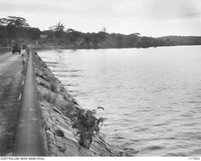 A section of the causeway linking the island forming part of the ...