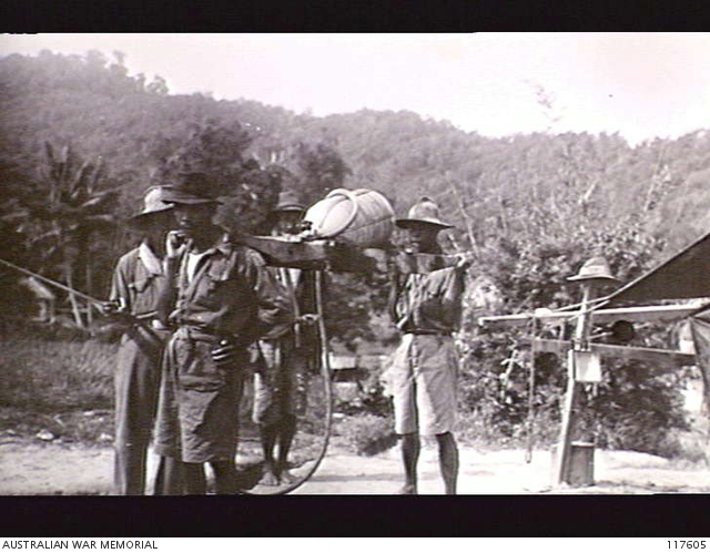BEAUFORT, BORNEO. 1945-09-18. NATIVE EMPLOYEES OF 13TH MALARIAL CONTROL ...
