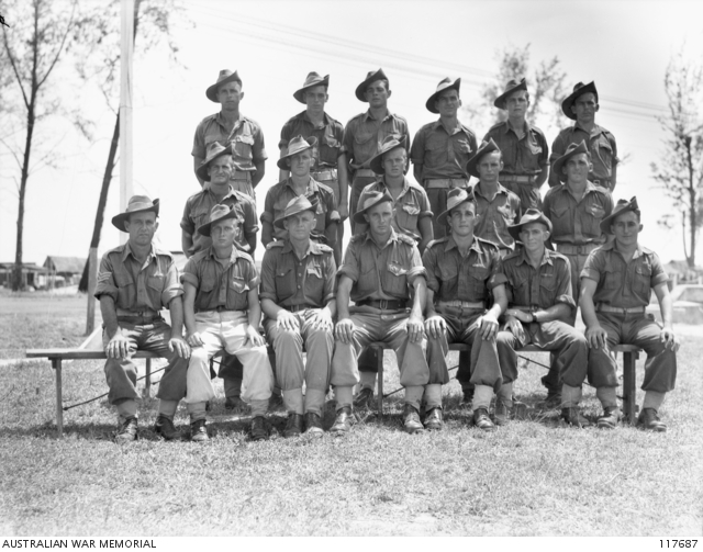 BALIKPAPAN, BORNEO. 1945-10-04. PERSONNEL OF COMPANY HQ, A COMPANY, 2 ...