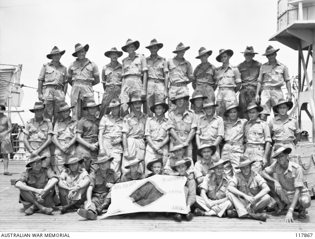 AT SEA. 1945-10-12. PERSONNEL OF 2/6 FIELD COY, ROYAL AUSTRALIAN ...