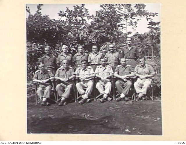 MOROTAI. 1945-09-18. OFFICERS AND OTHER RANKS OF CHIEF SIGNALS OFFICERS ...