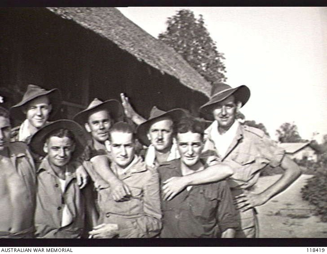 KUCHING, SARAWAK. 1945-09-12. NSW MEMBERS OF 8TH DIVISION WHO LIVE IN ...