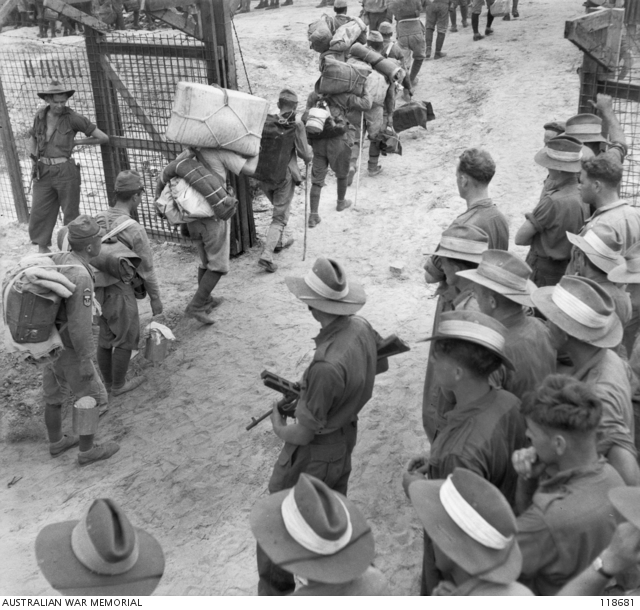 BALIKPAPAN, BORNEO. 1945-09-11. THE FIRST BATCH OF JAPANESE PRISONERS ...