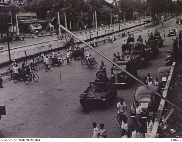 BATAVIA, JAVA. 1945-09-25. JAPANESE ARMOURED CARS AND OTHER ARMOURED ...