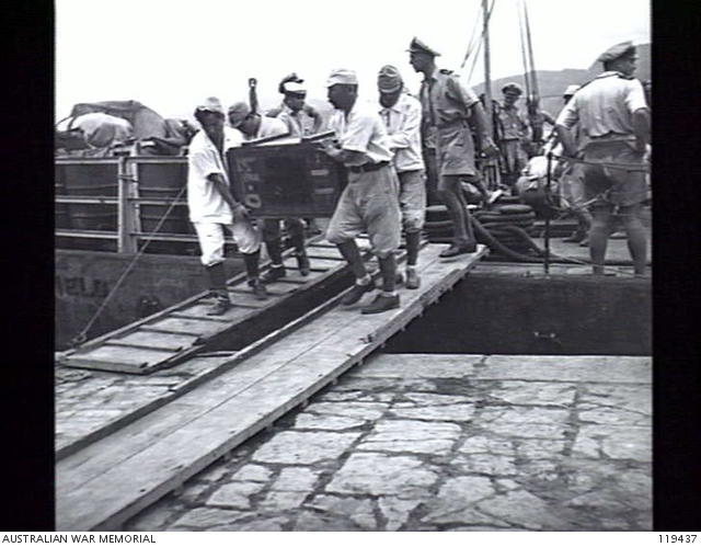 AMBOINA, AMBON ISLAND 1945-09-22. OCCUPATION OF AMBOINA BY THE 33RD ...