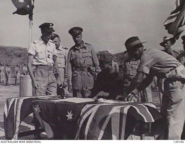 KOEPANG, TIMOR 1945-10-03. TIMFORCE. LIEUTENANT GENERAL K. YAMADA ...