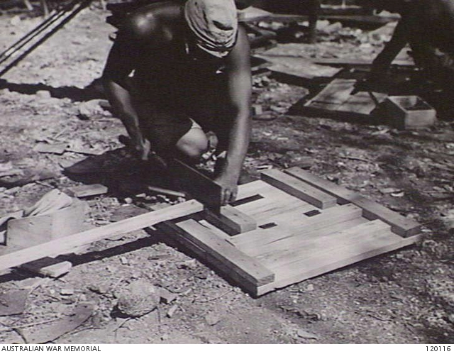 KOEPANG, TIMOR 1945-10-06. AT THE 12/14TH BATTALION CAMP JAPANESE ...