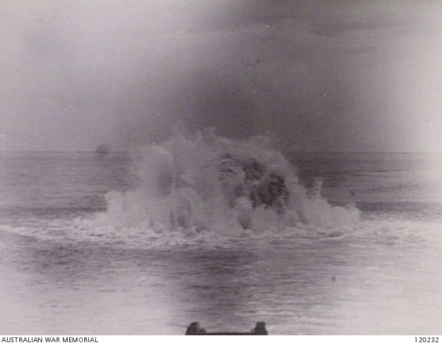 HMAS PARKES, 1945-10-27. EN ROUTE FROM SOEMBA TO SOEMBAWA CARRYING ...