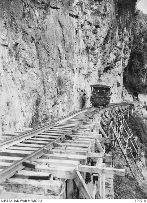 Burma. 1945-10-18. A section of the Wampo bridge showing the cutting ...