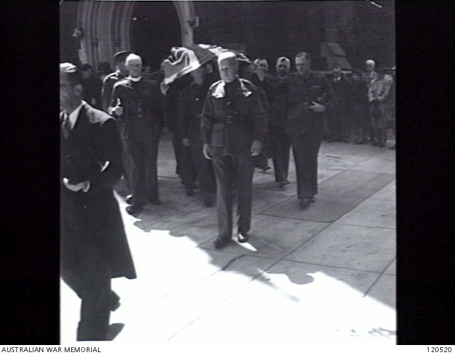 SPRINGVALE, MELBOURNE, VIC 1945-12-31. THE FUNERAL OF CHAPLAIN GENERAL ...
