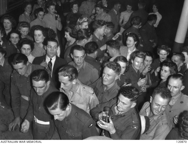 ST SILAS HALL, ALBERT PARK, VIC. 1945-10. A DANCE WAS HELD BY SERGEANTS ...