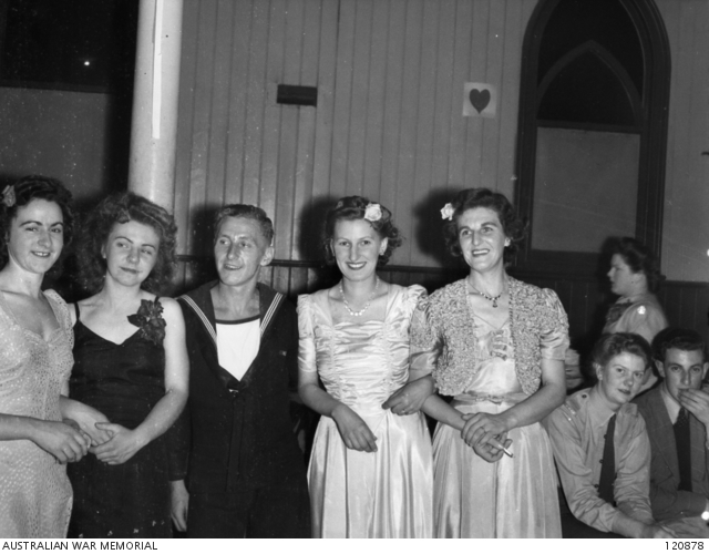 ST SILAS HALL, ALBERT PARK, VIC. 1945-10. A DANCE WAS HELD BY SERGEANTS ...