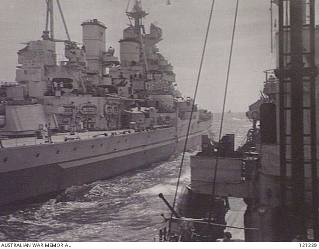 AT SEA OFF JAPAN, 1945-07-16. HMS KING GEORGE V PHOTOGRAPHED FROM HMAS ...