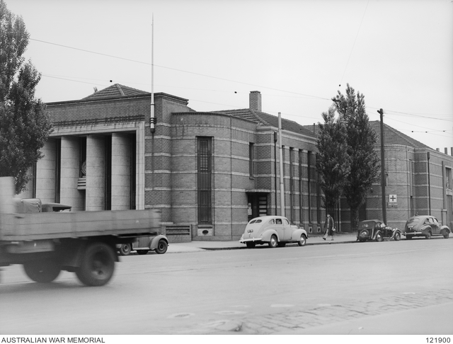 MELBOURNE, VIC 1945-10-24. EXTERIOR VIEW OF THE 2ND OUTPATIENTS DEPOT ...