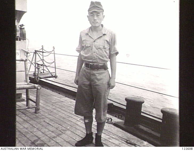 AT SEA, TALAUD GROUP. 1945-11-03. FIRST LIEUTENANT (1ST LT) TALESHI ...