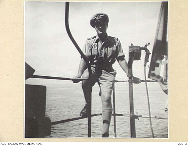 HMAS JUNEE, MOROTAI. 1945-11-05. LIEUTENANT SANGSTER, ROYAL AUSTRALIAN ...