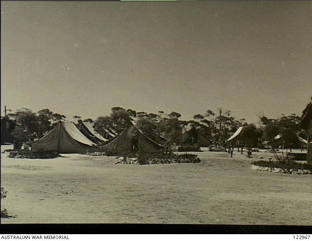 Moorook, South Australia. 1944-01-27. Tents occupied by Japanese ...