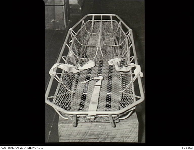 Garden Island, New South Wales. 1946-01-17. A Stokes Litter used by the ...