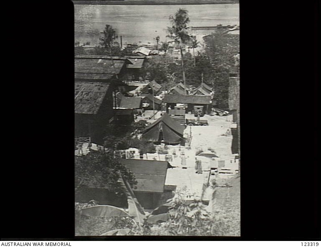 Balikpapan, Borneo. 1945-10-30. A section of the camp occupied by the ...