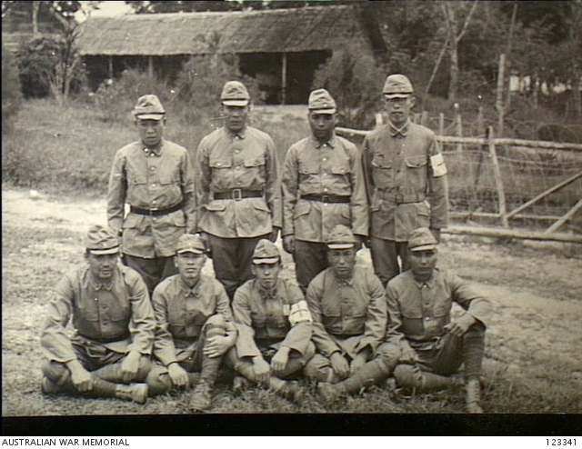 Lintang, Sarawak. 1945-09-18. Japanese soldiers who had been on the ...