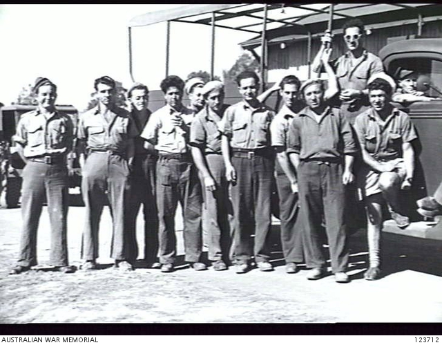 LIVERPOOL PRISONER OF WAR AND INTERNMENT CAMP, NSW 1945-11-21. A GROUP ...