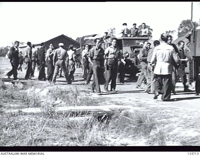 LIVERPOOL PRISONER OF WAR AND INTERNMENT CAMP, NSW 1945-11-21. ITALIAN ...