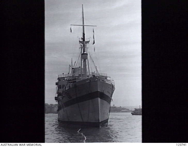 SYDNEY, NSW 1945-11-23. THE HOSPITAL SHIP WANGANELLA (45), WHICH HAD ...