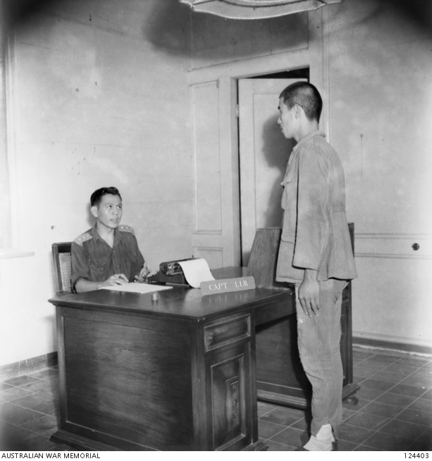 AMBON 1945-12-14. HEADQUARTERS 33RD BRIGADE. WX41484 CAPTAIN L. LIM ...