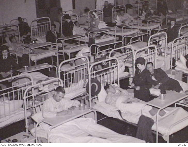 MONASH WARD, NO. 12 CAMP HOSPITAL ROYAL AGRICULTURAL SHOWGROUNDS. WOMEN ...