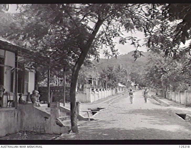 MAUBARA, PORTUGUESE TIMOR. 1946-01-29. A QUIET STREET IN MAUBARA ...