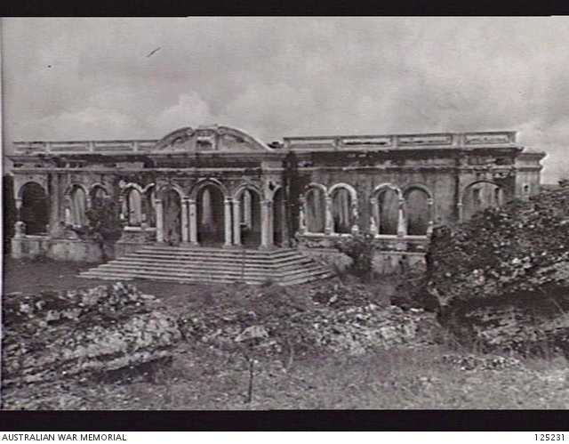 VENILALE, PORTUGUESE TIMOR. 1946-01-05. RUINS OF THE VENILALE SCHOOL ...