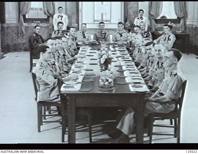 PARRAMATTA, NSW. 1945. "B" OFFICERS MESS AT "GOWAN BRAE" A VICTORIAN ...