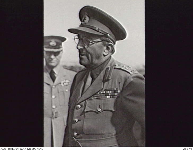 LAVERTON, VIC. 1945-11-25. FIELD MARSHAL LORD ALANBROOKE, CHIEF OF THE ...