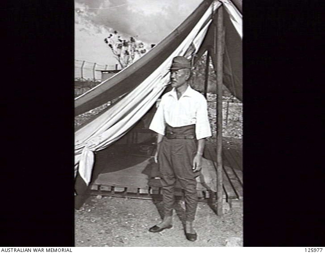 EMERY POINT, DARWIN, NT. 1946-03-04. MAJOR GENERAL TANAKA STANDING ...